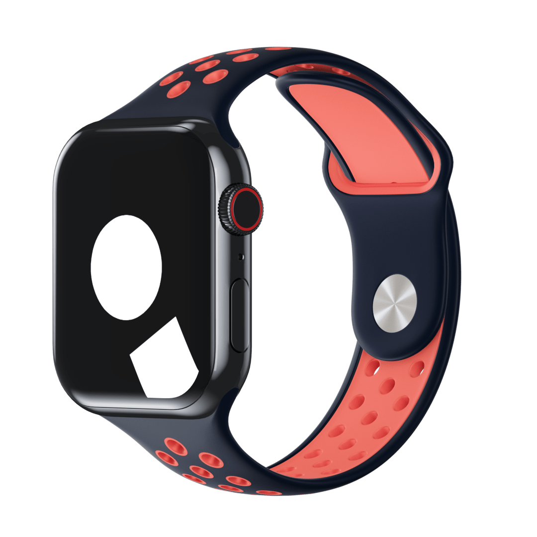 Blue Black/Bright Mango Sport Band Active Strap for Apple Watch - iSTRAP